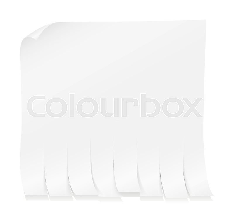 Paper ad for sticking on the wall with ... | Stock vector | Colourbox