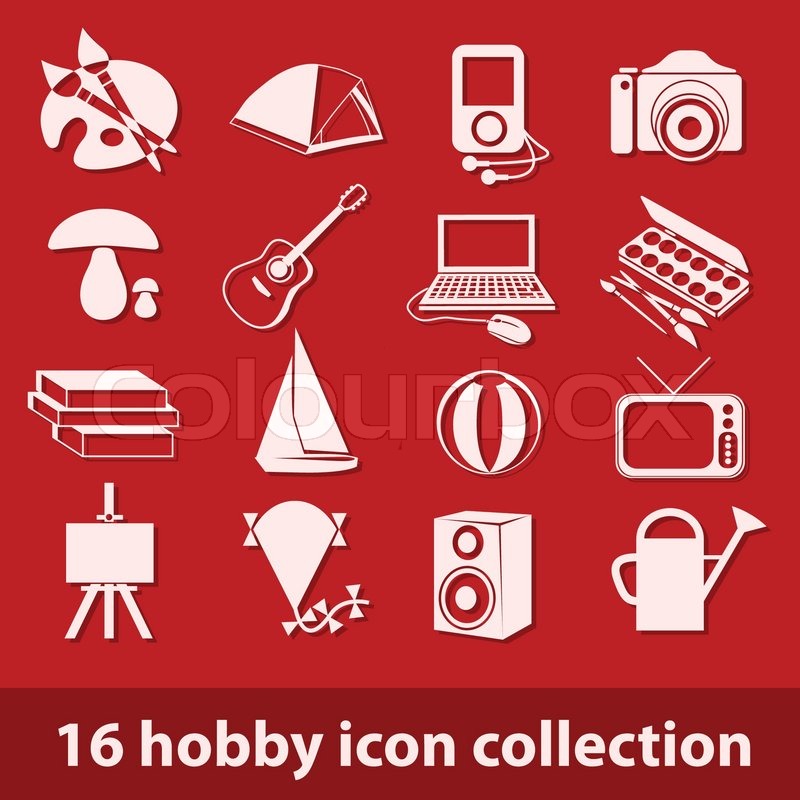 16 hobby icon collection | Stock vector | Colourbox