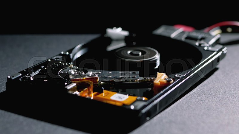 Opened Hard Disk Drive with Spinning ... | Stock image | Colourbox