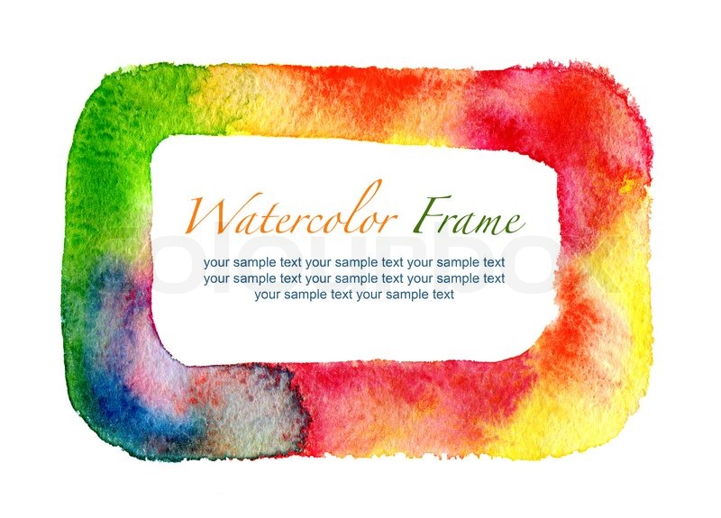 Watercolor frame isolated | Stock image | Colourbox