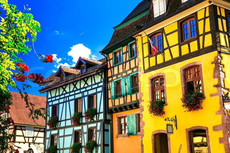 Beutiful places of France - colorful ... | Stock image | Colourbox