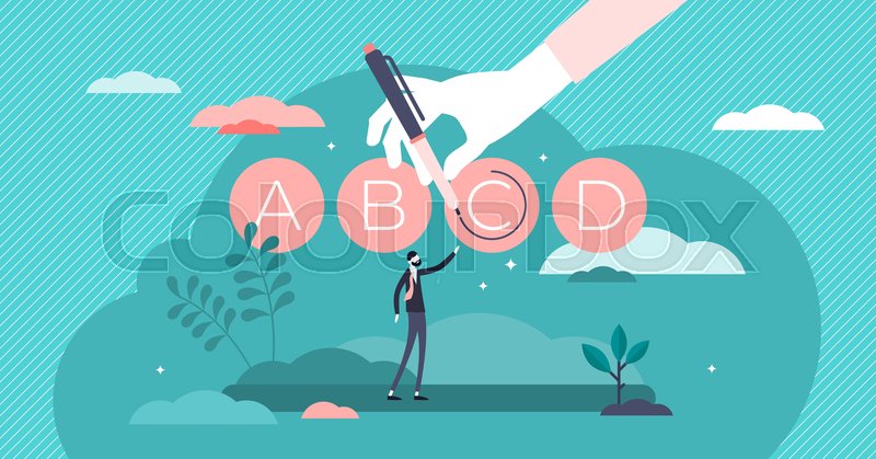 Test prep or exam preparation vector ... | Stock vector | Colourbox