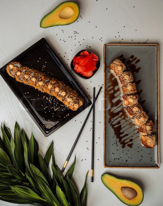 Takeaway platter and serving platter ... | Stock image | Colourbox