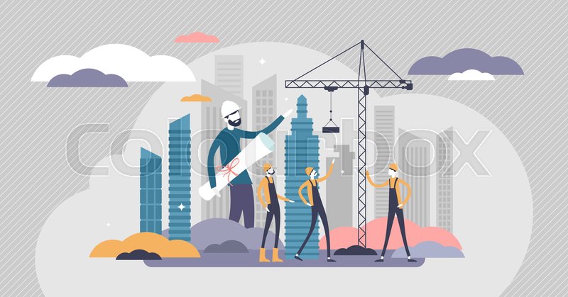 Builders vector illustration. House ... | Stock vector | Colourbox