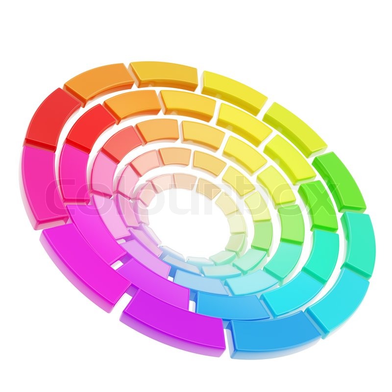 Color range spectrum circle round ... | Stock image | Colourbox