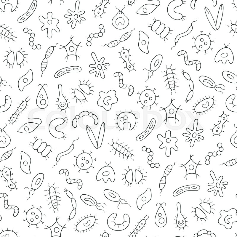 Abstract seamless pattern of germs, ... | Stock vector | Colourbox