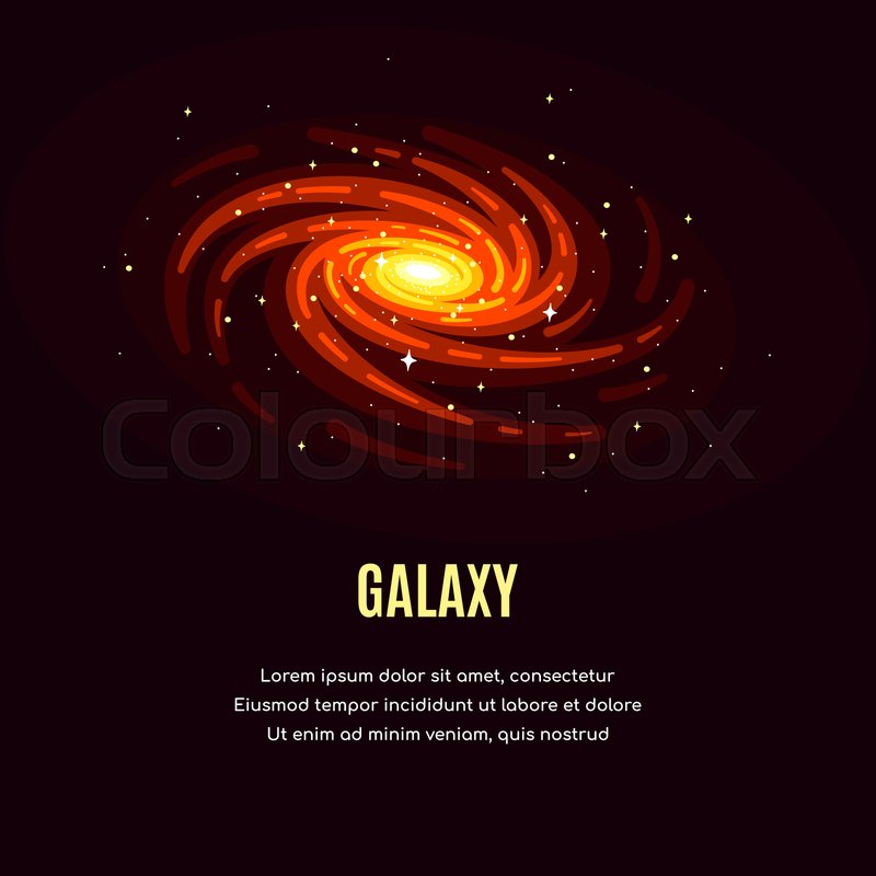 Space banner with a galaxy design and ... | Stock vector | Colourbox