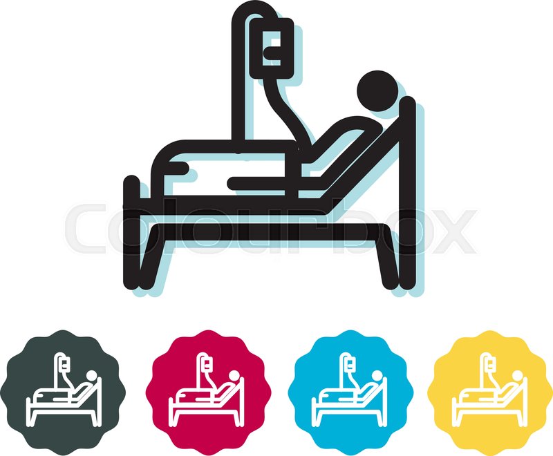 Intensive Care Unit Bed Icon as EPS 10 ... | Stock vector | Colourbox