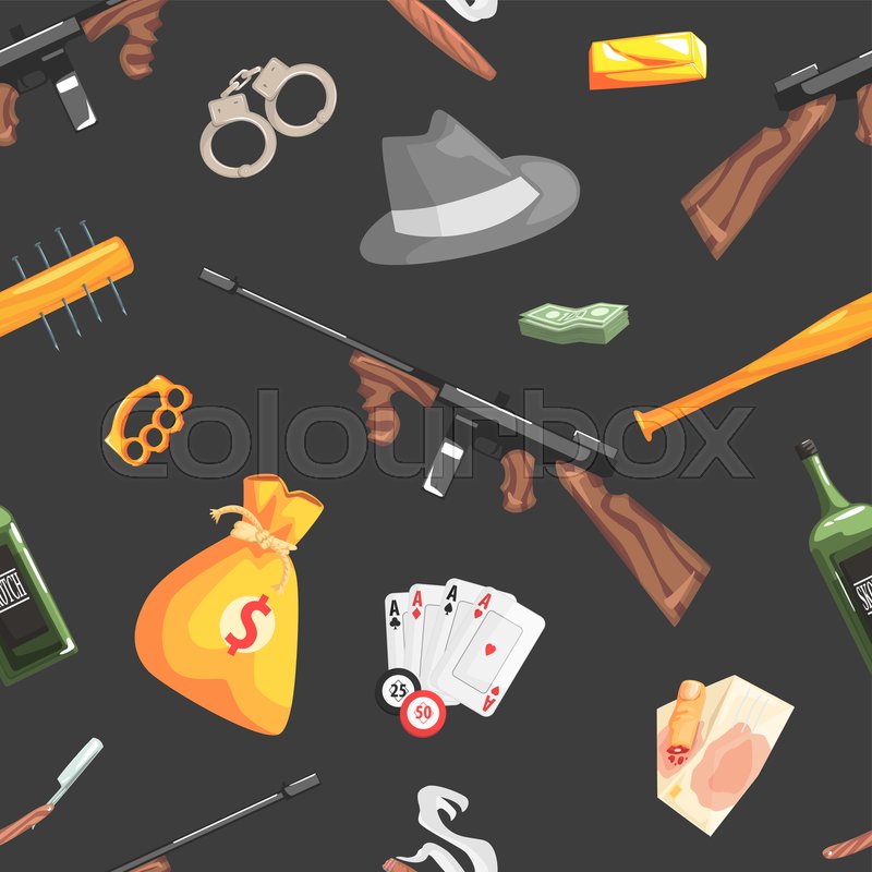 Mobsters With Guns Background