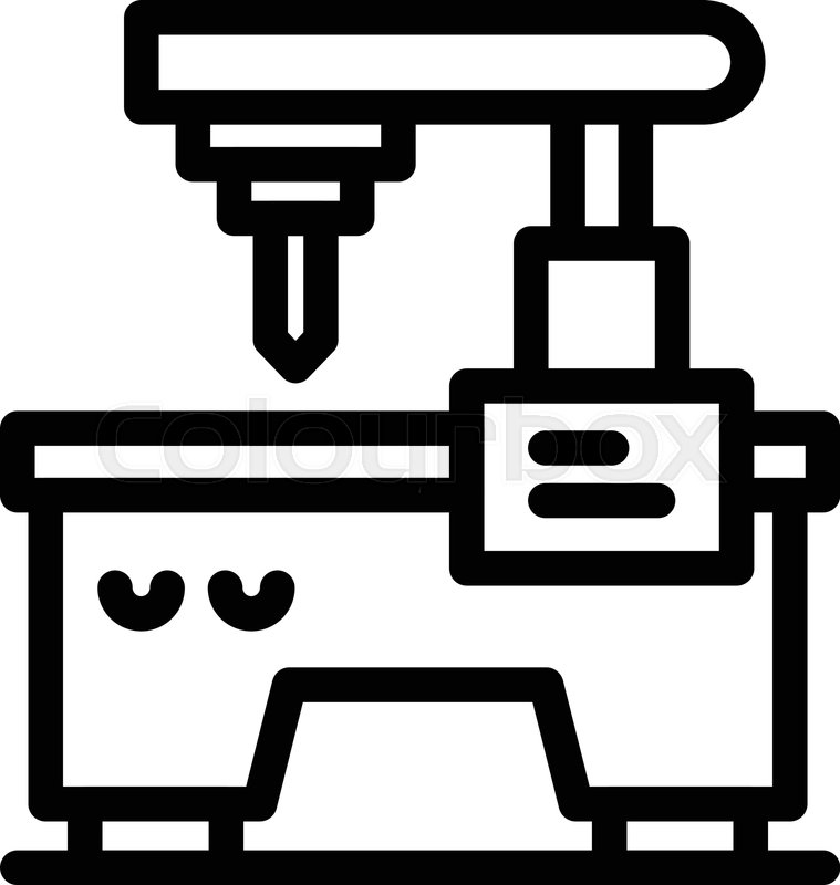 Milling machine metalwork icon. ... | Stock vector | Colourbox