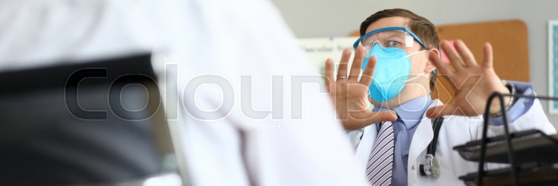 Male doctor fears patient thinks he has ... | Stock image | Colourbox