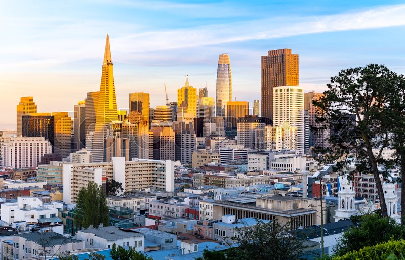 Beautiful Sunset at San Francisco ... | Stock image | Colourbox