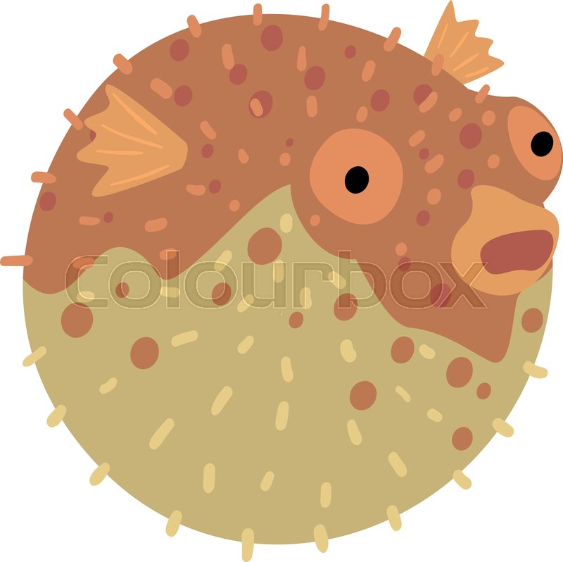 Puffer Fish, Marine Life Element, Sea ... | Stock vector | Colourbox