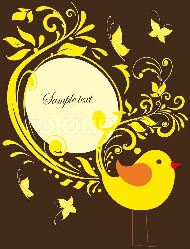 Cute frame design for greeting card. vector illustration | Stock Vector ...