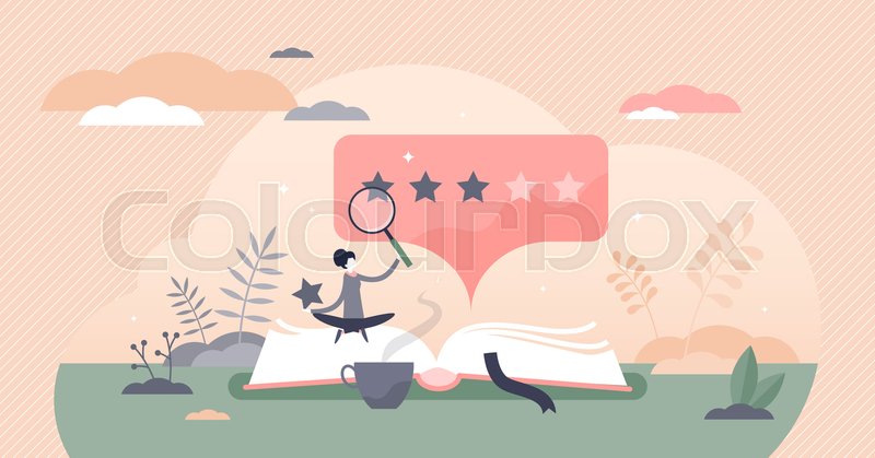 Book review vector illustration. ... | Stock vector | Colourbox