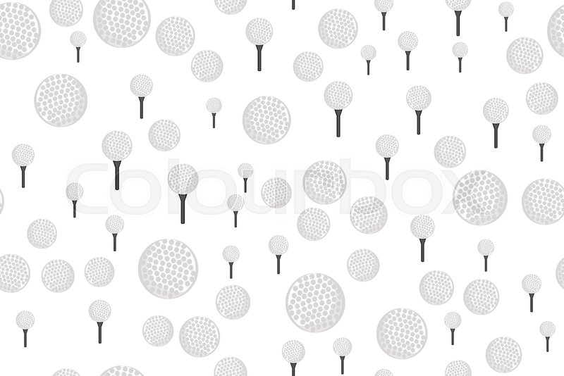 Golf ball and tee seamless pattern on ... | Stock vector | Colourbox