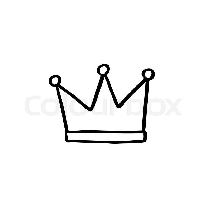 Crown Doodle Icon Vector Color Stock Vector Colourbox 