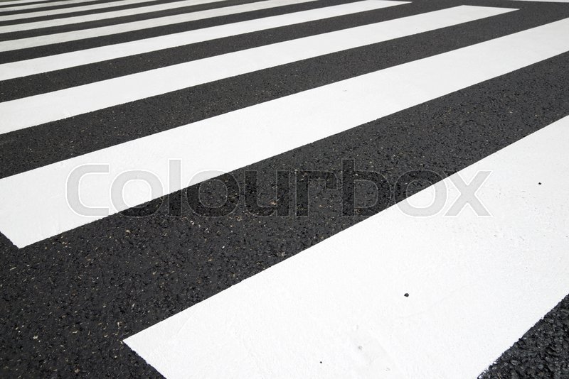 Zebra crossing without anyone crossing ... | Stock image | Colourbox