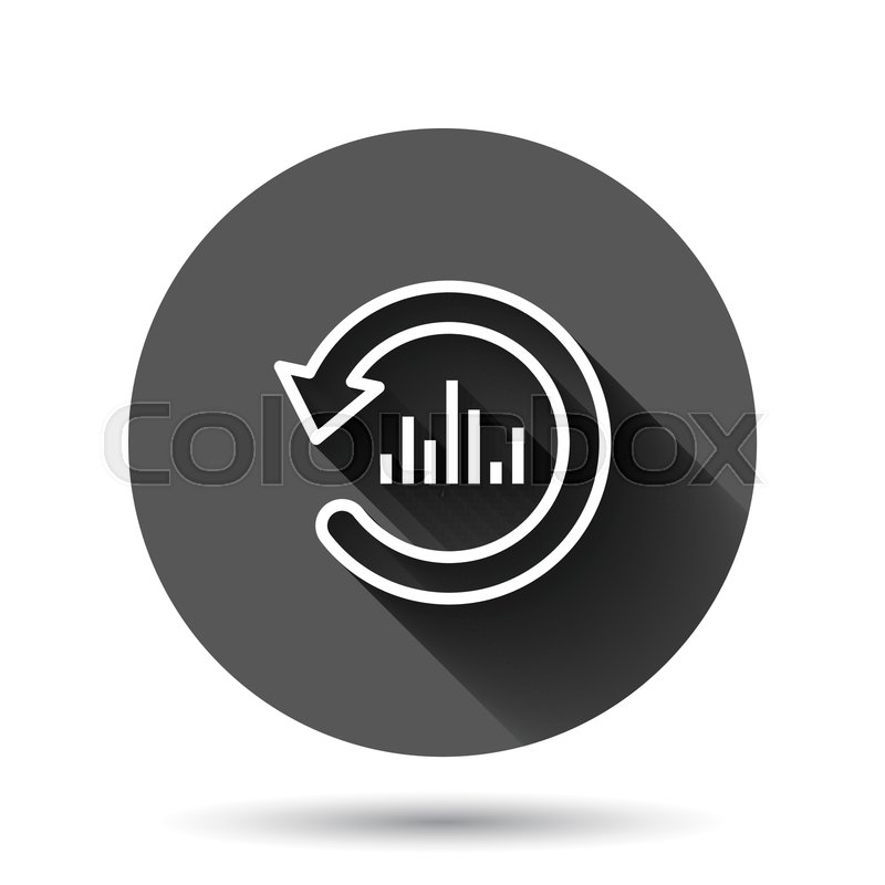 Bar Graph Icon Flat