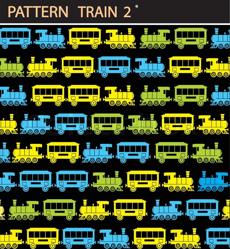 Pattern train 2 | Stock vector | Colourbox