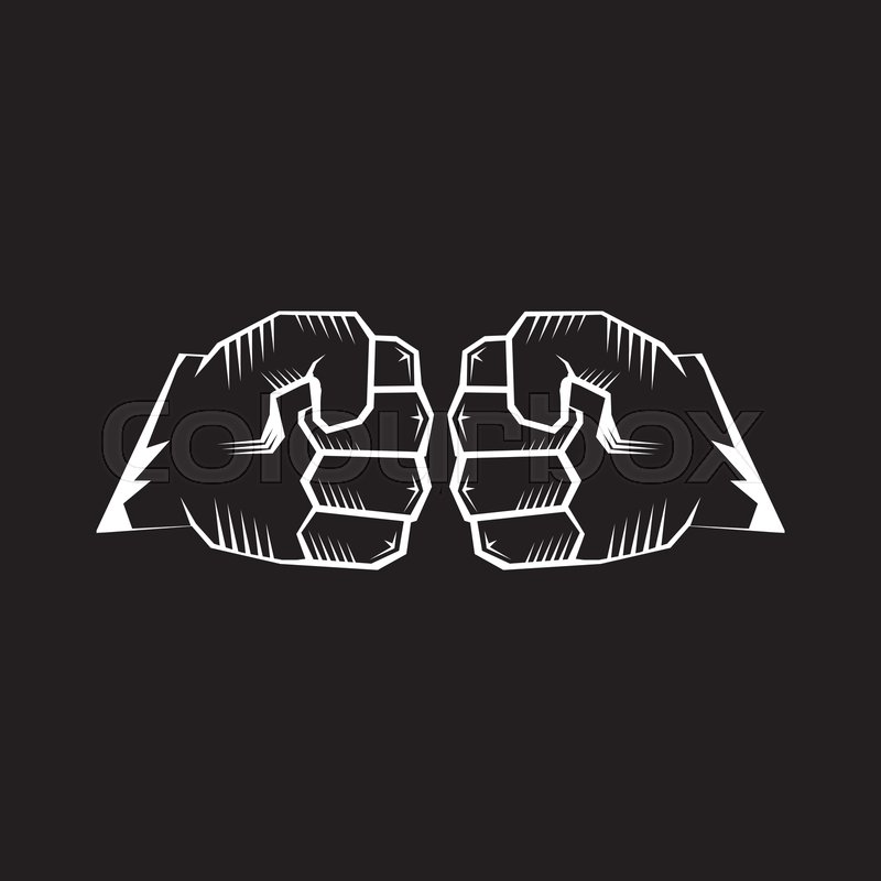 Two clenched fists bumping icon. ... | Stock vector | Colourbox