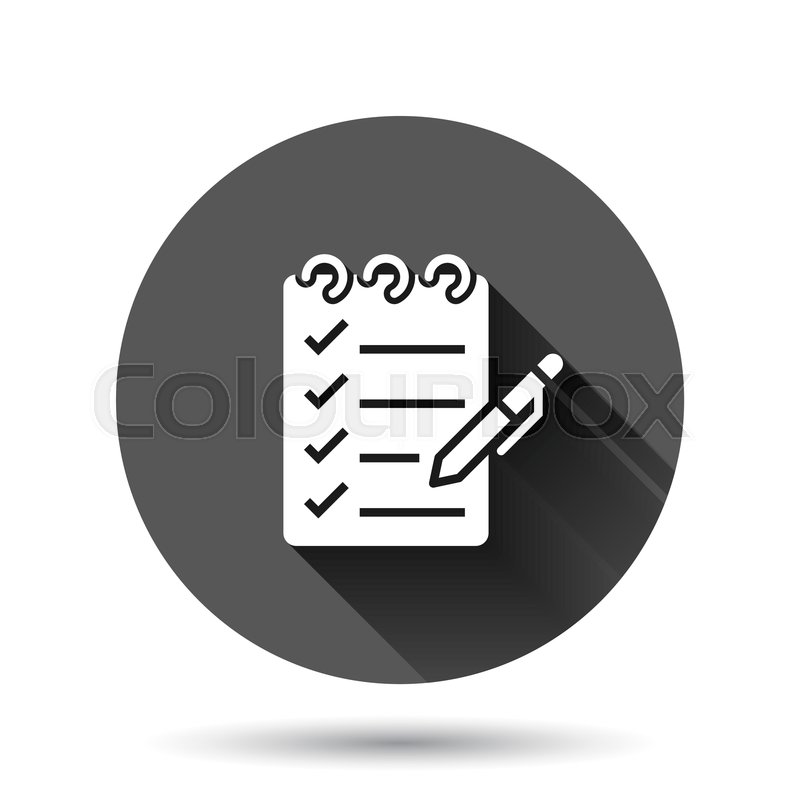 To do list icon in flat style. ... | Stock vector | Colourbox