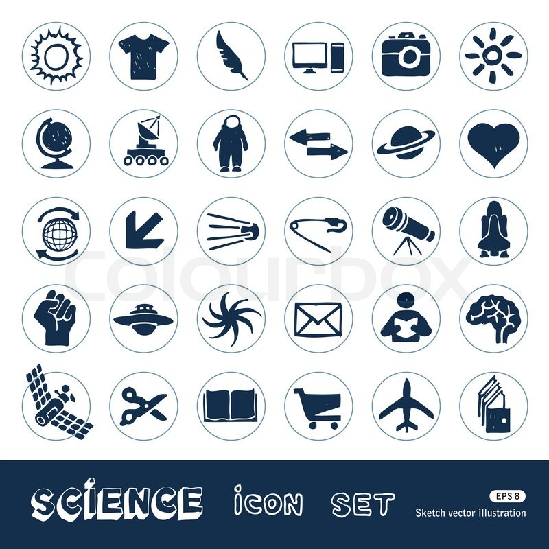 Science web icons set | Stock vector | Colourbox