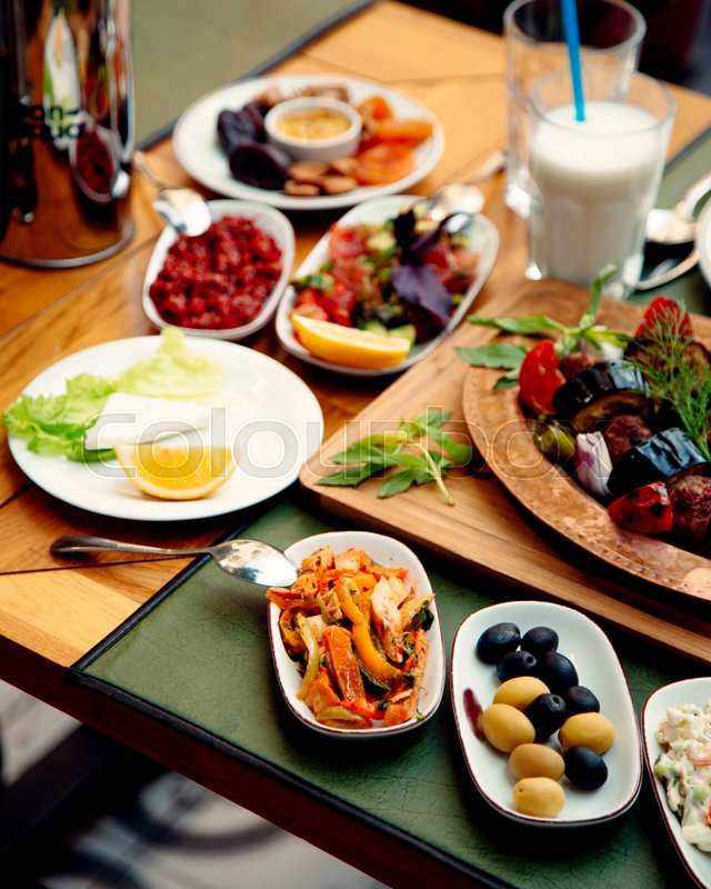 Business lunch set on the table | Stock image | Colourbox