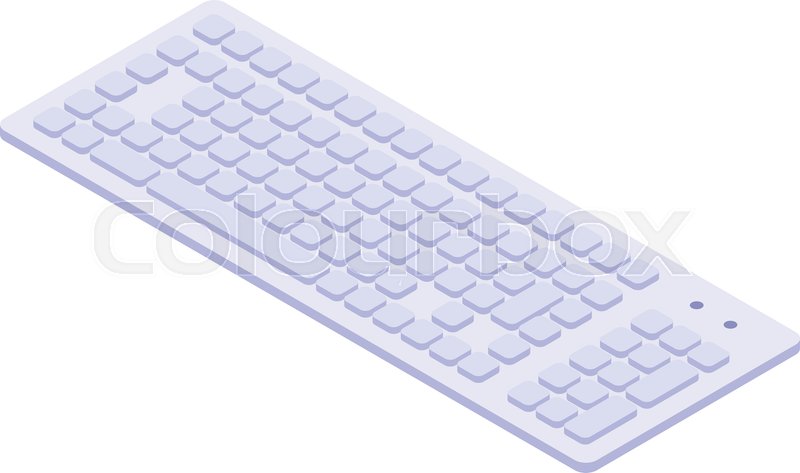 Computer keyboard icon. Isometric of ... | Stock vector | Colourbox
