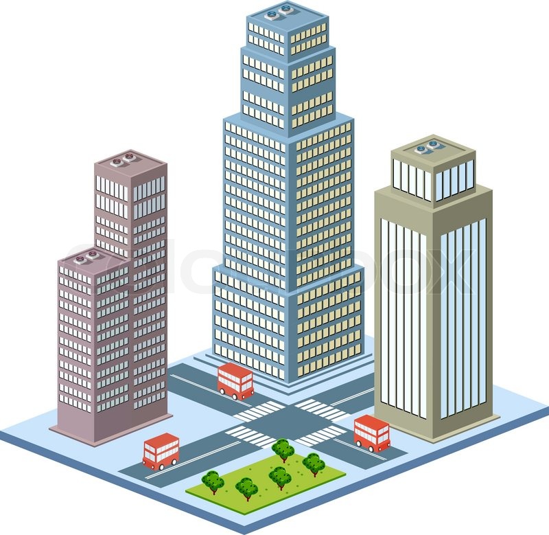 2d Cartoon Skyscraper