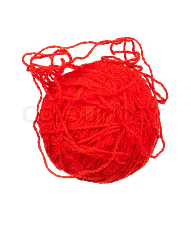 Red Ball Of Wool Stock Photos Image 35554683