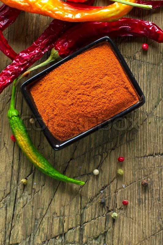 Ground chili peppers | Stock Photo | Colourbox