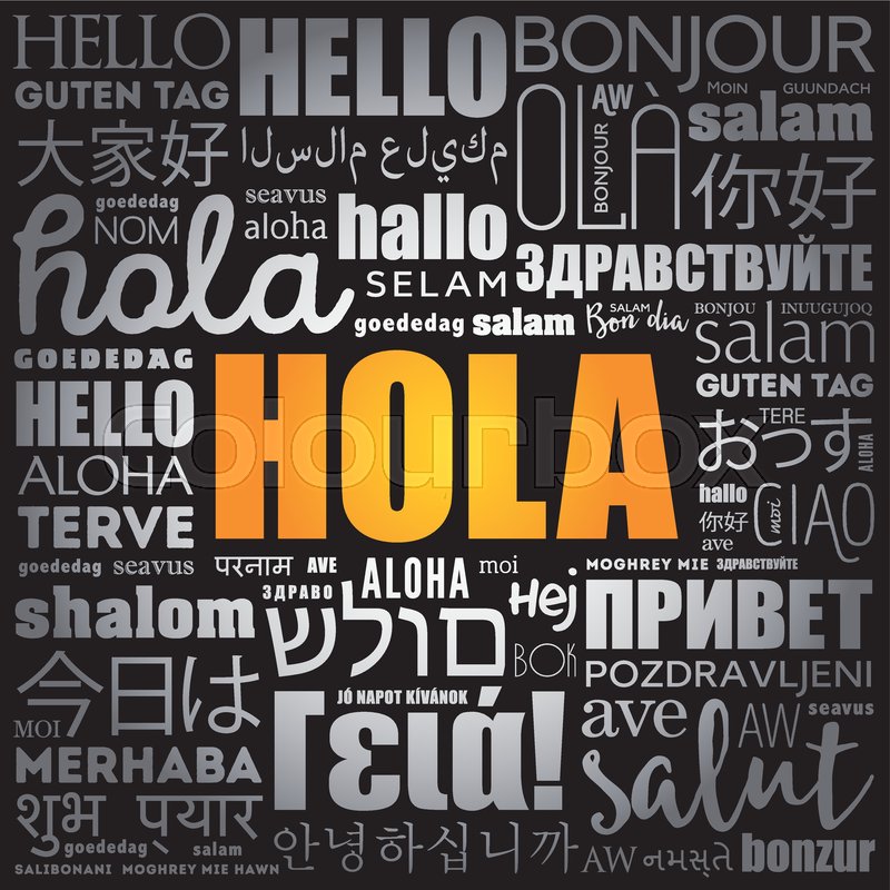 Spanish Words Collage