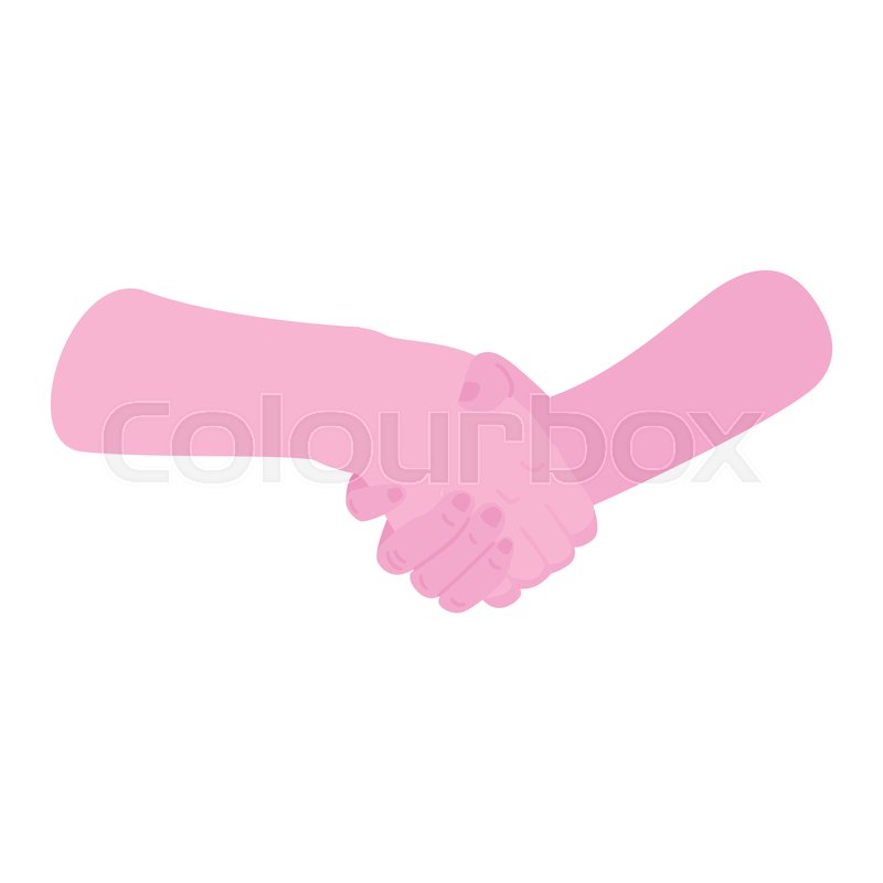Flat handshake icon. Two partners ... | Stock vector | Colourbox