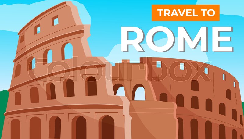 Traveling to Rome. Italian vacation. ... | Stock vector | Colourbox