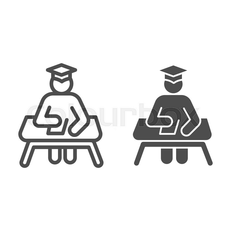 Student Icon Black And White