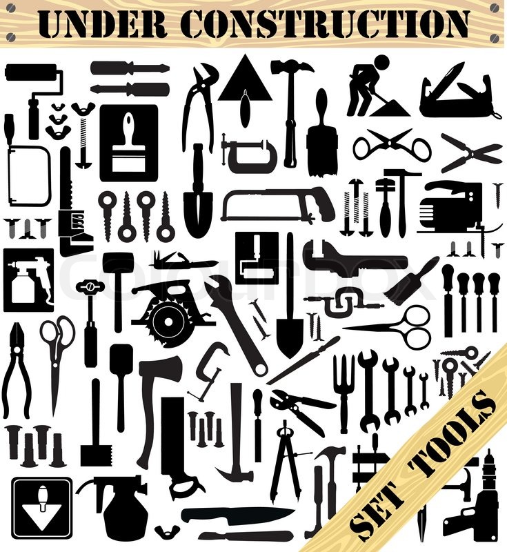 A set of tools silhouettes | Stock vector | Colourbox
