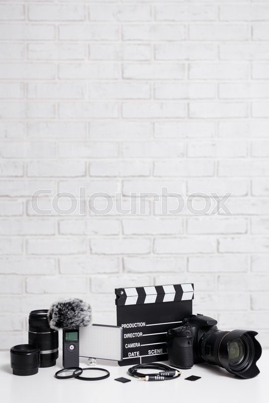 Videography concept - modern dslr ... | Stock image | Colourbox