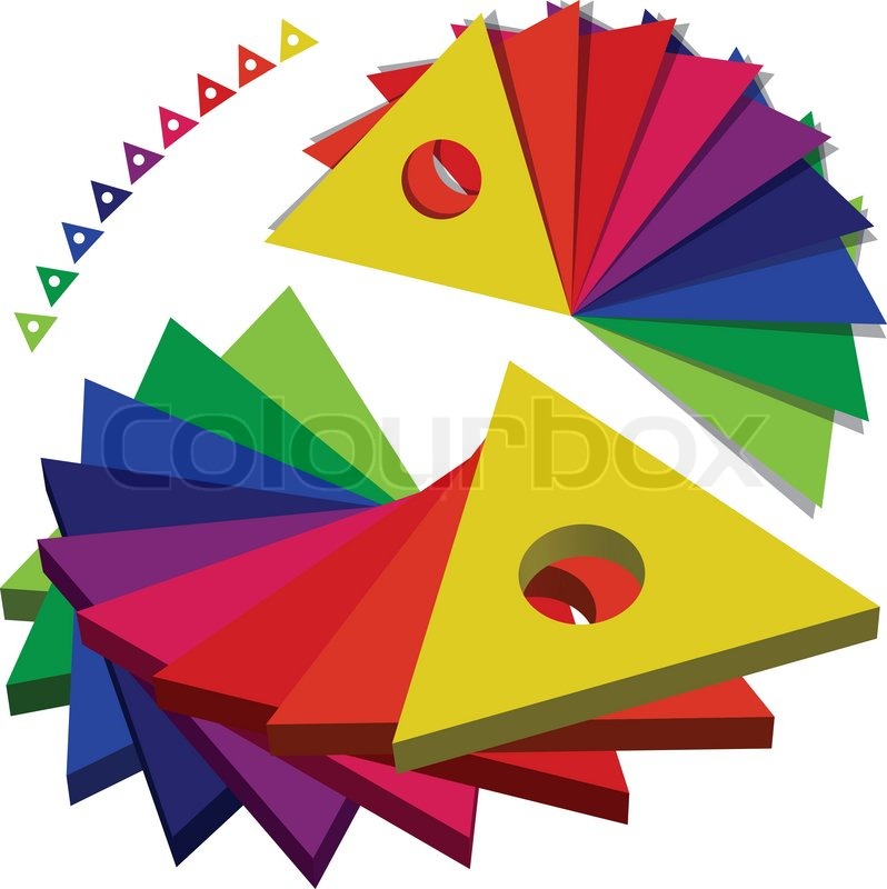 Color triangles palette | Stock vector | Colourbox
