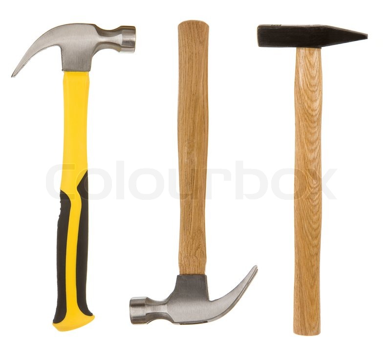 Hammer Werkzeug isoliert auf weiss | Stock Bild | Colourbox