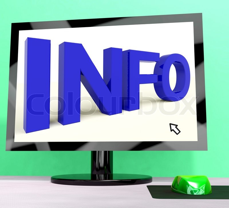 Info Word On Computer Shows Getting Information Online | Stock Photo ...