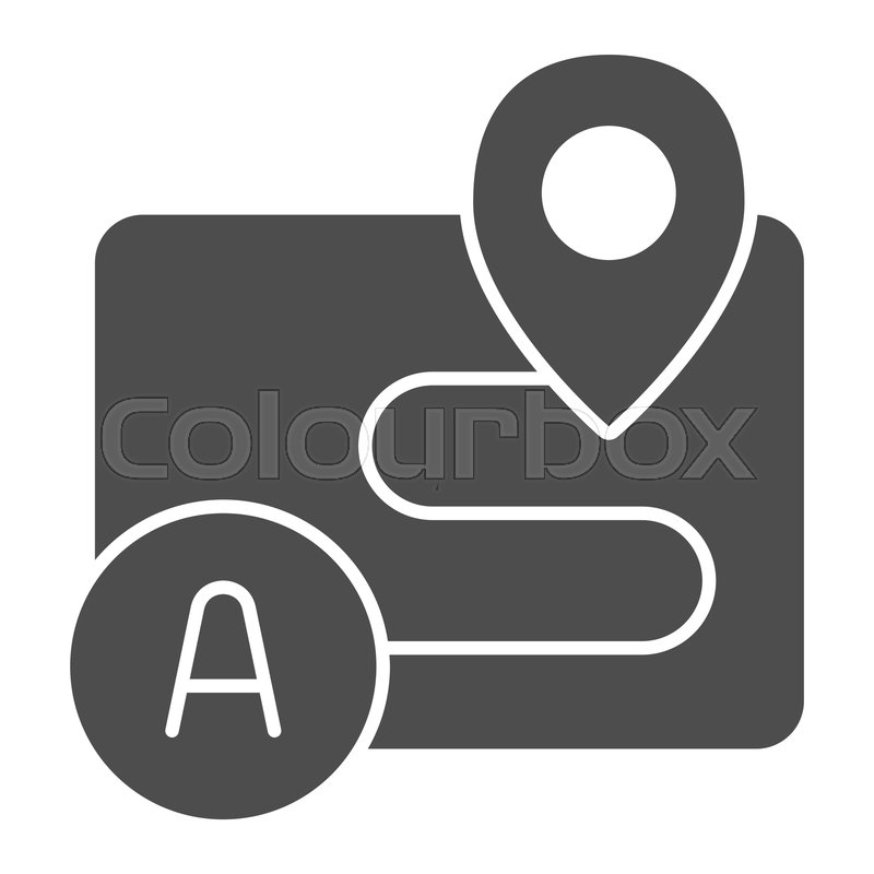 Distance between points with location ... | Stock vector | Colourbox