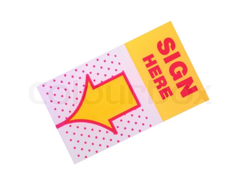 Sign Here | Stock image | Colourbox