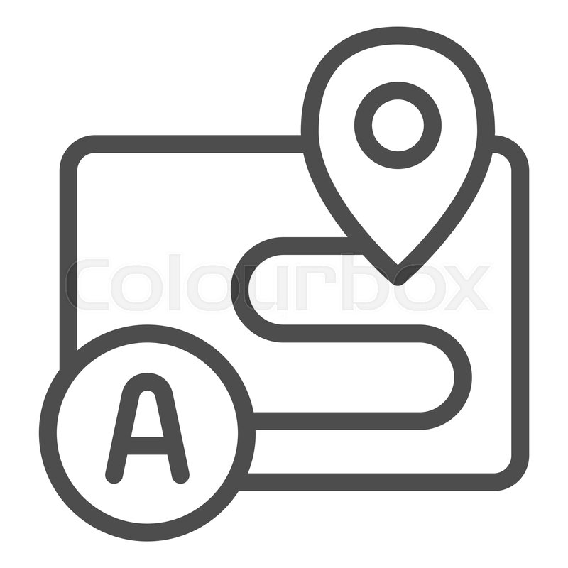 Distance between points with location ... | Stock vector | Colourbox