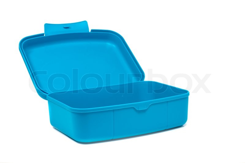 Blue lunch box | Stock image | Colourbox