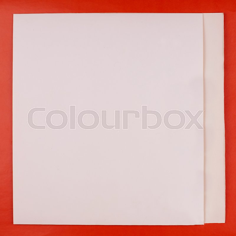 A white sheet of paper with a red ... | Stock image | Colourbox