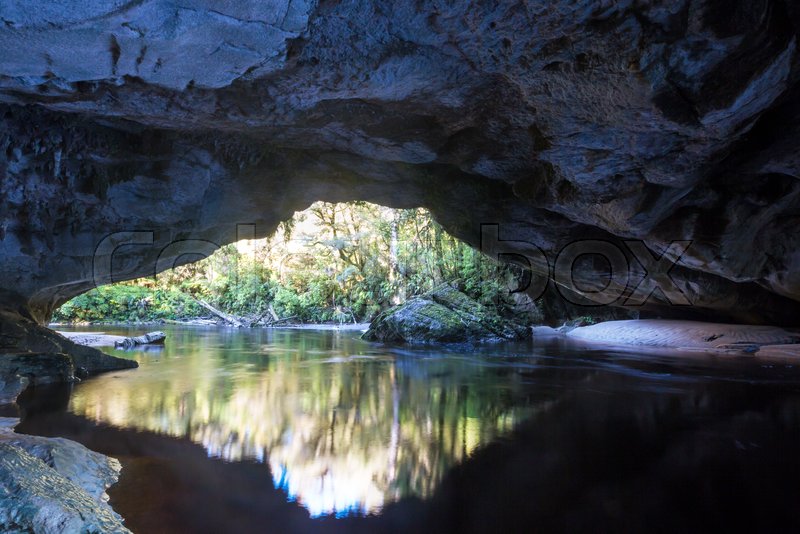 Unusual cave landscapes in New Zealand | Stock image | Colourbox