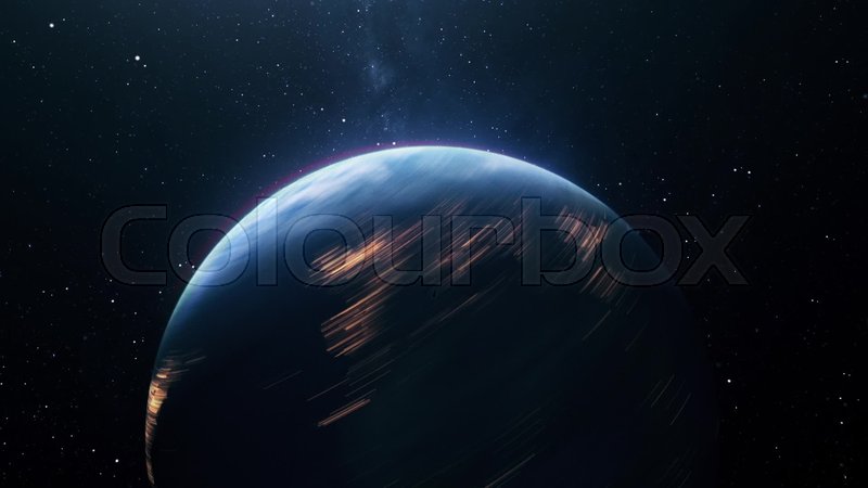 Fast realistic rotation of the earth ... | Stock video | Colourbox