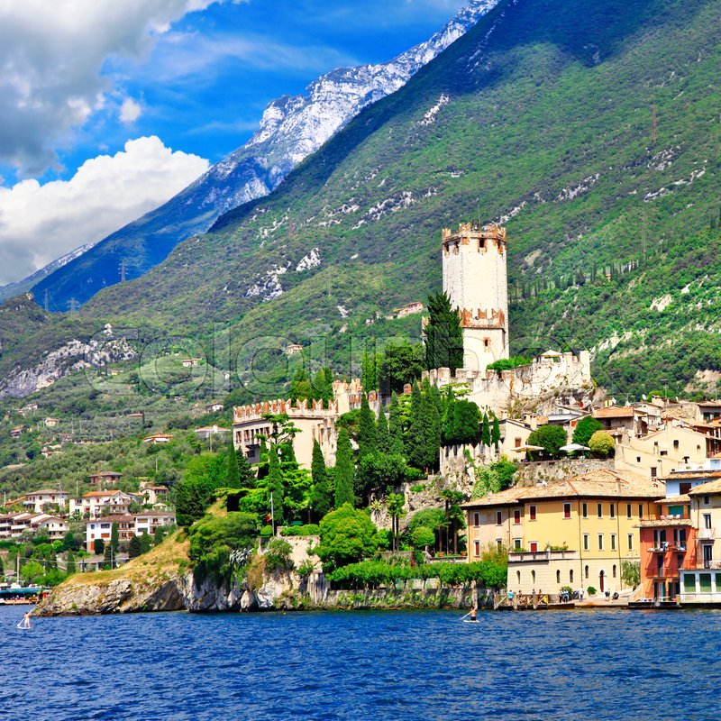 Beautiful lago di Garda, north of ... | Stock image | Colourbox