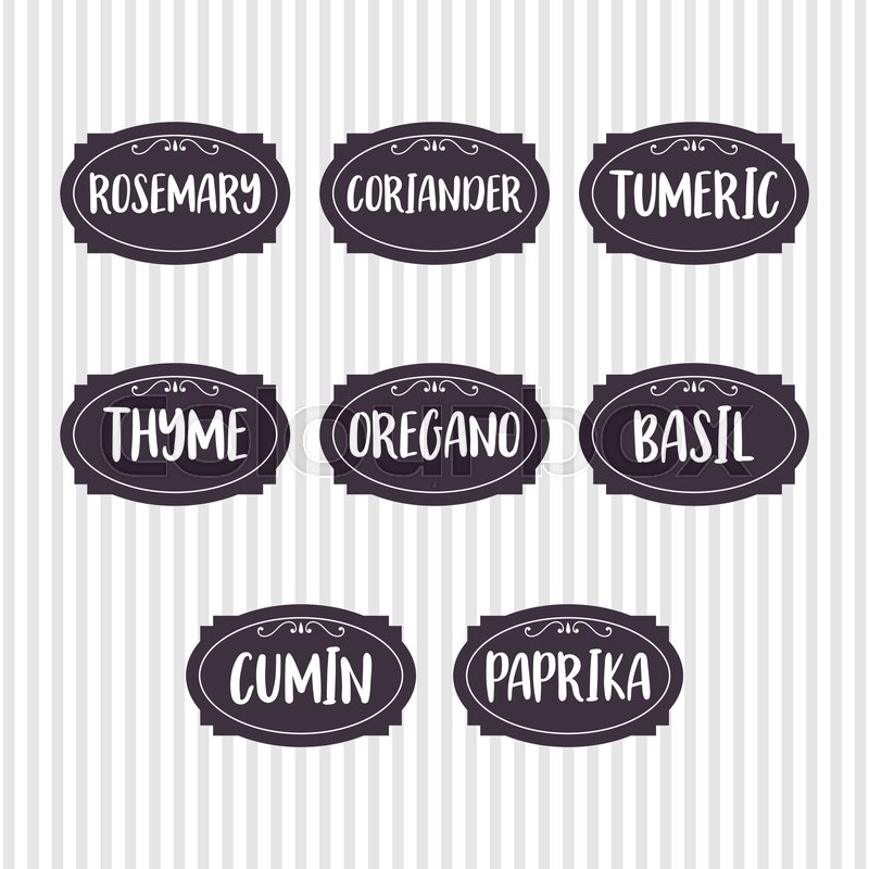 Food storage labels. Kitchen food tags ... | Stock vector | Colourbox